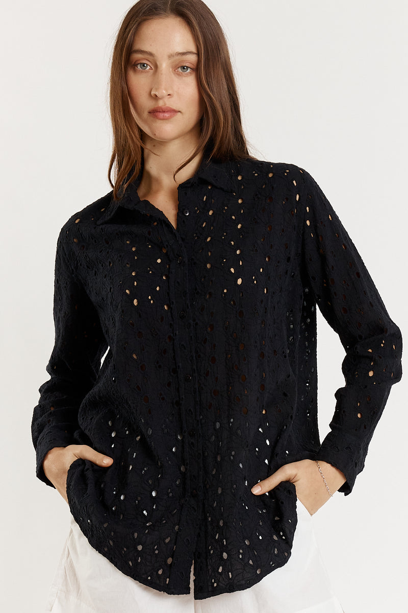 Giliann Olive Shirt Black – Kabana Shop