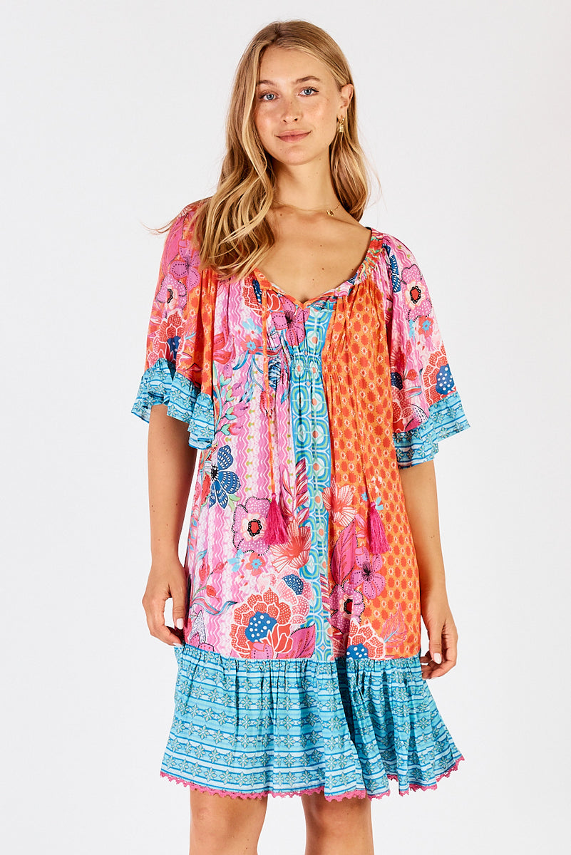 LulaLife Miranda Shirred Dress Sun – Kabana Shop