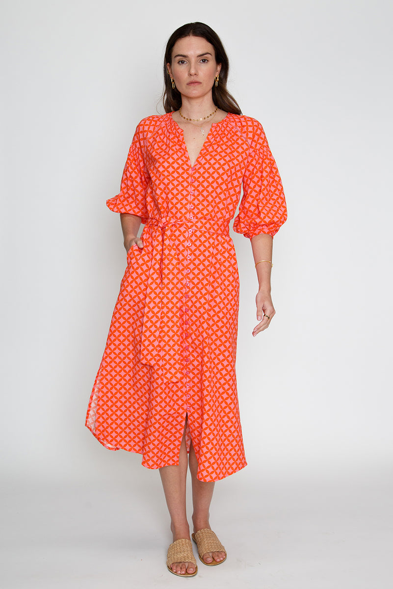 Itami Sakanto Button Dress Lester Pink – Kabana Shop