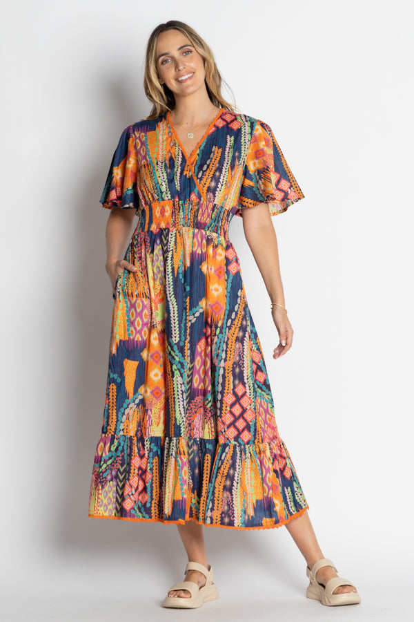 LulaLife Anisa Midi Dress | 100% Cotton, Designed in Australia – Kabana Shop