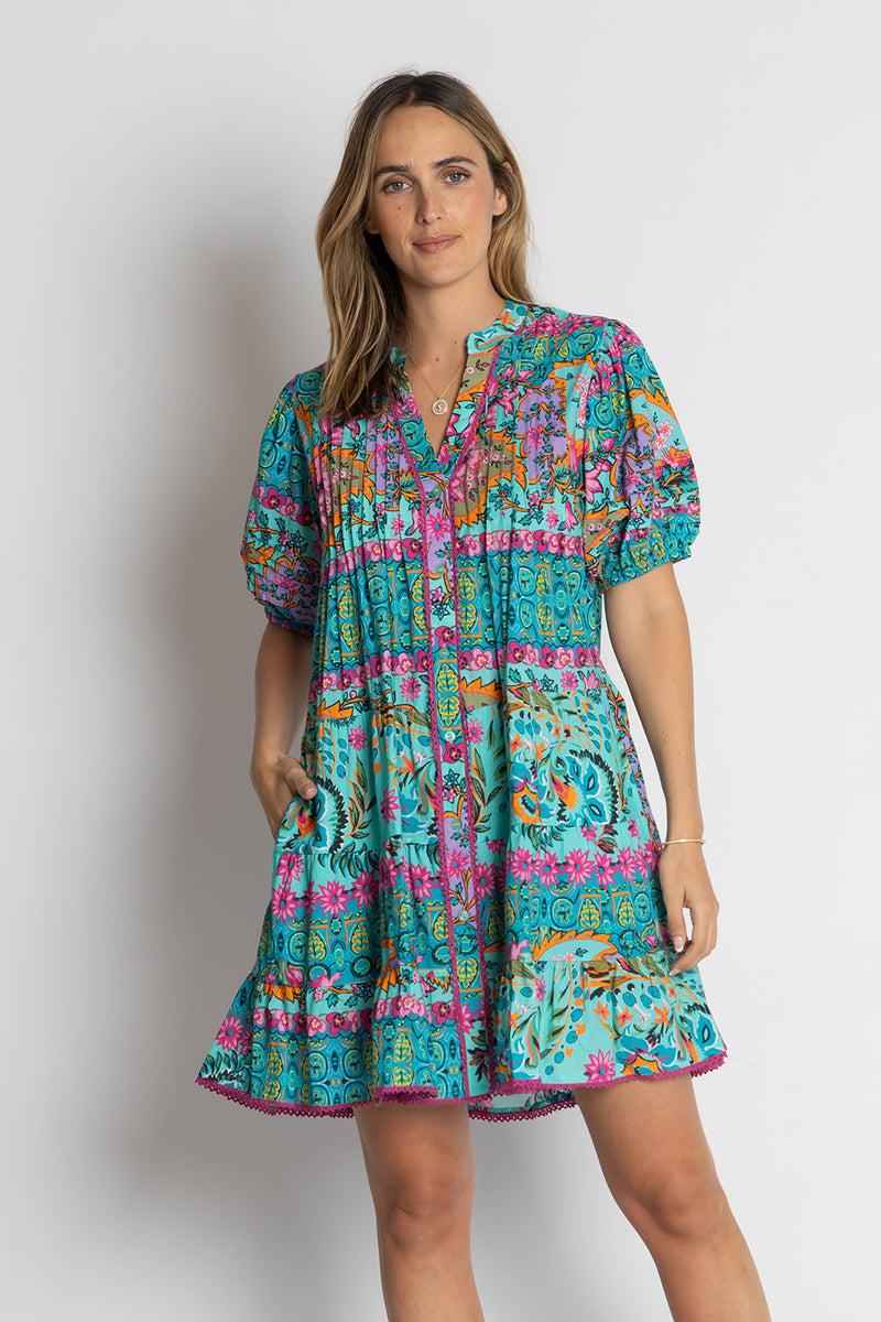 LulaLife Ratana Dress – Cotton Printed Knee-Length Dress – Kabana Shop