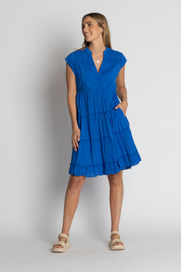 LulaLife Shayna Tier Dress – Cotton Voile Tiered Summer Dress – Kabana Shop