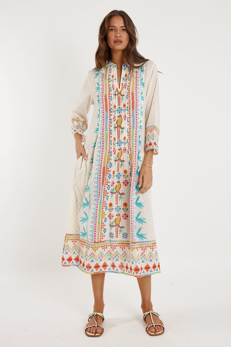 Rubyyaya Biscay Kaftan White – Kabana Shop