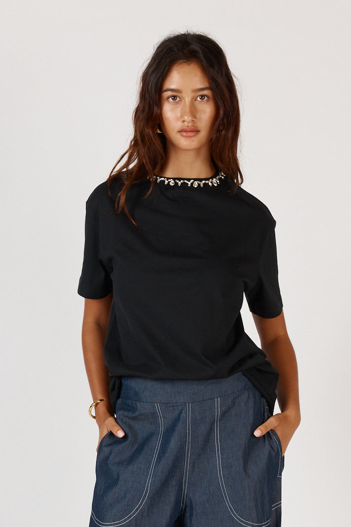 Rubyyaya Zsa Zsa T-Shirt | 100% Cotton Tee with Rhinestone Detail – Kabana Shop