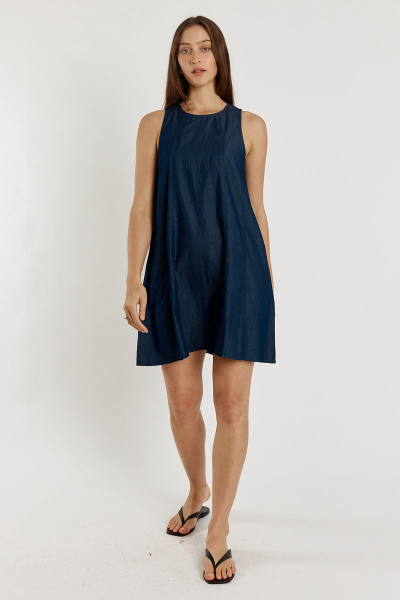 Giliann Palma Dress Denim – Kabana Shop