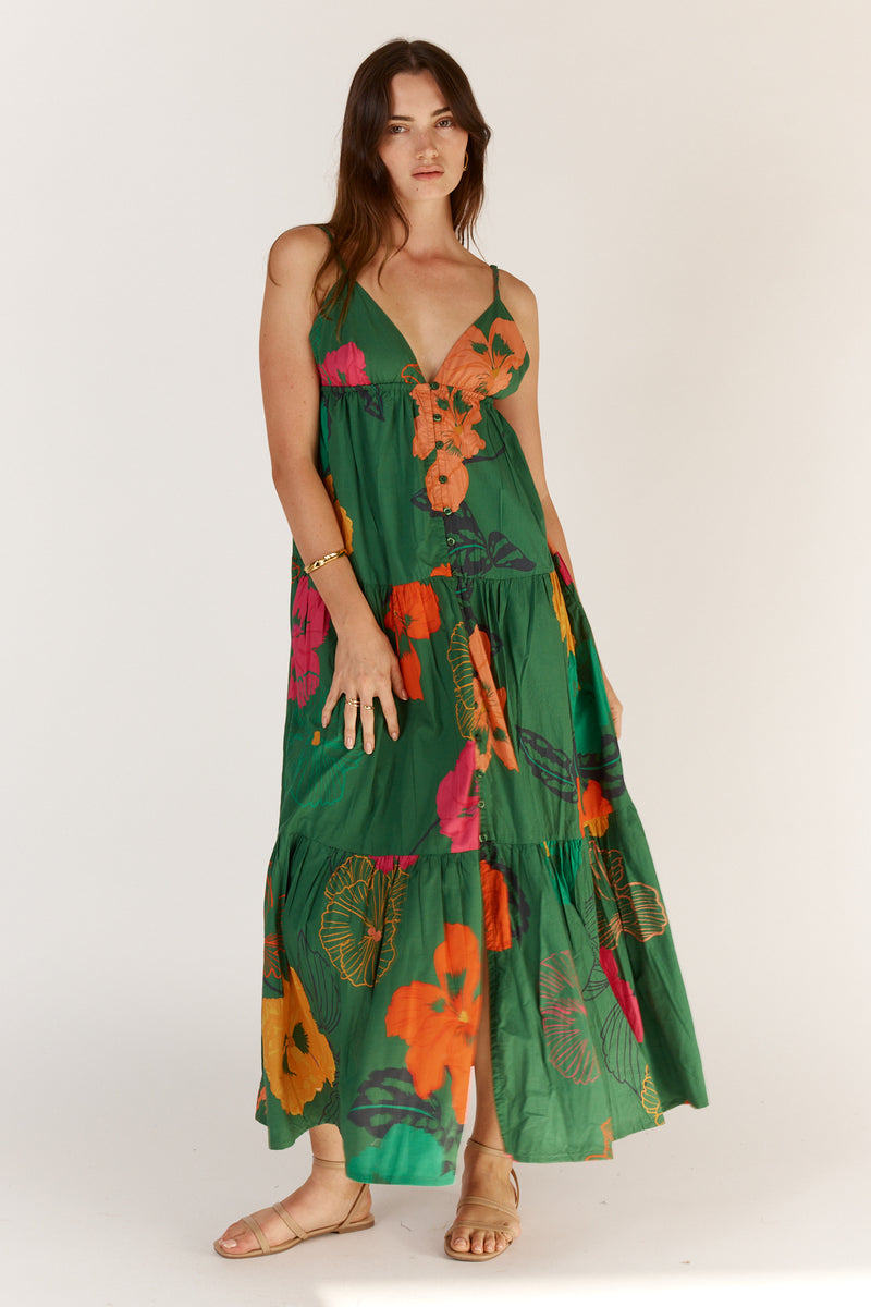 Itami Florent Dress – Cotton Maxi with Adjustable Straps – Kabana Shop