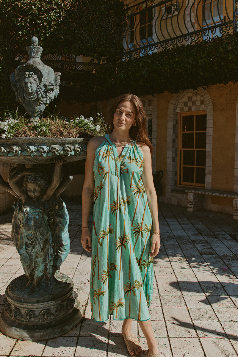 LulaLife Badira Sleeveless Maxi Dress – Tropical Cotton Summer Dress – Kabana Shop