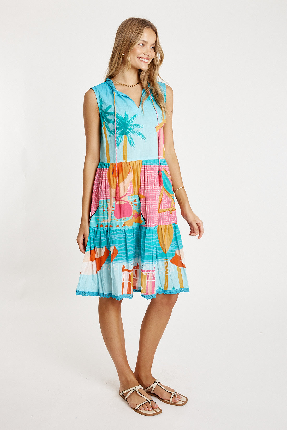 LulaLife Seraphina S/L Dress – Cotton Voile Tiered Dress – Kabana Shop